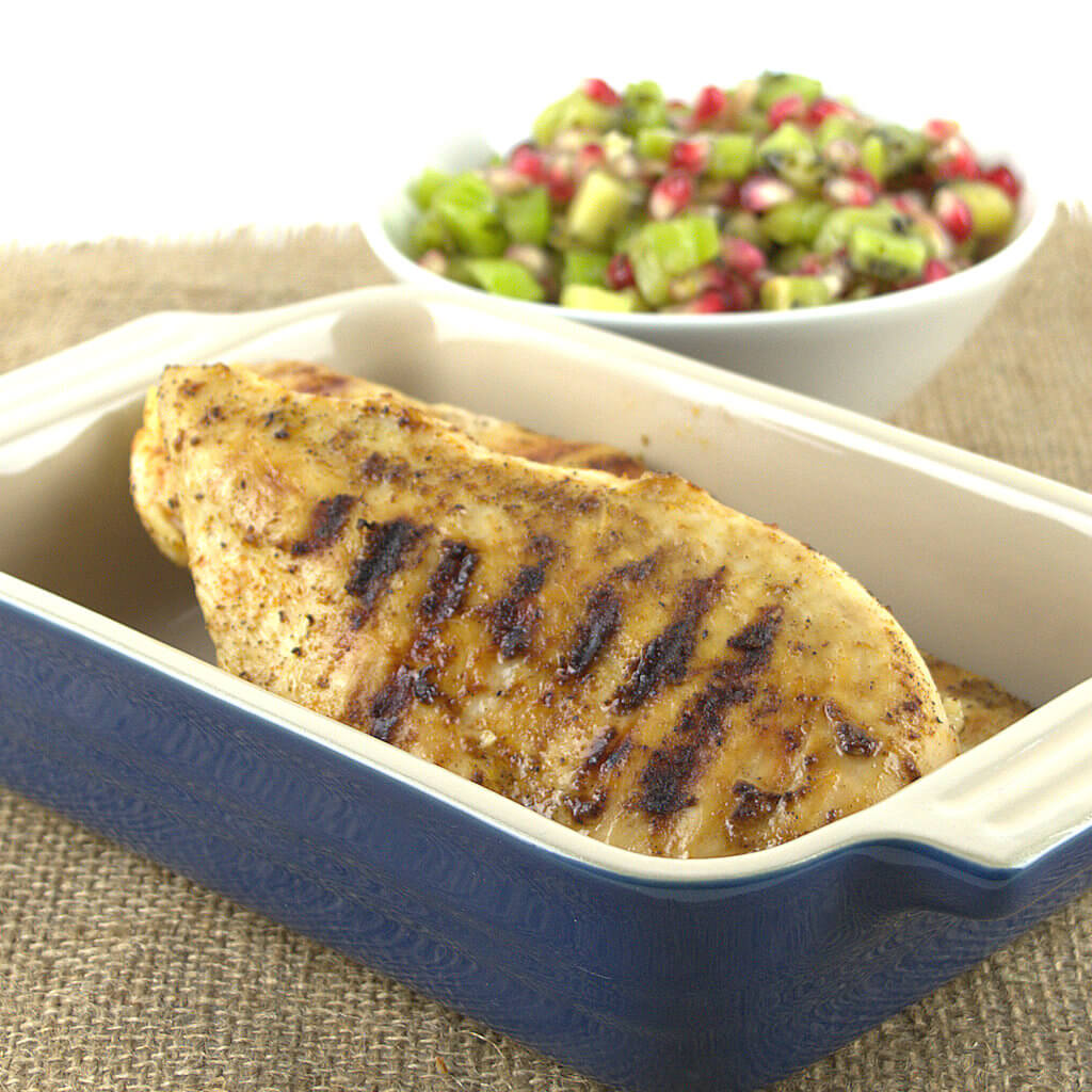 Chicken with Kiwi Pomegranate Salsa – A Gourmet Food Blog