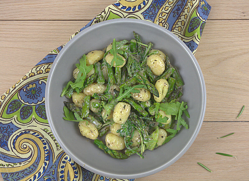 Gnocchi with Asparagus & Arugula – A Gourmet Food Blog