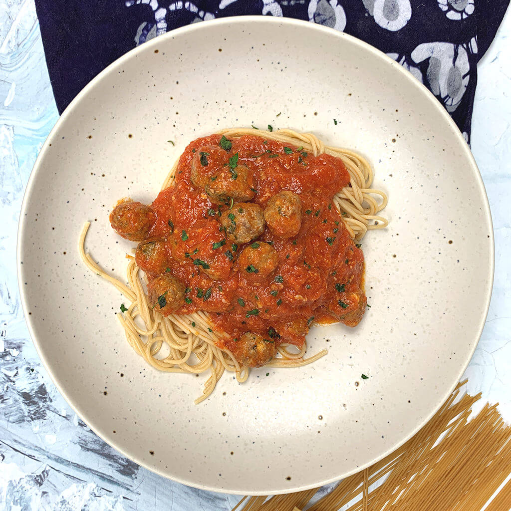 Spaghetti and Mini Meatballs – A Gourmet Food Blog